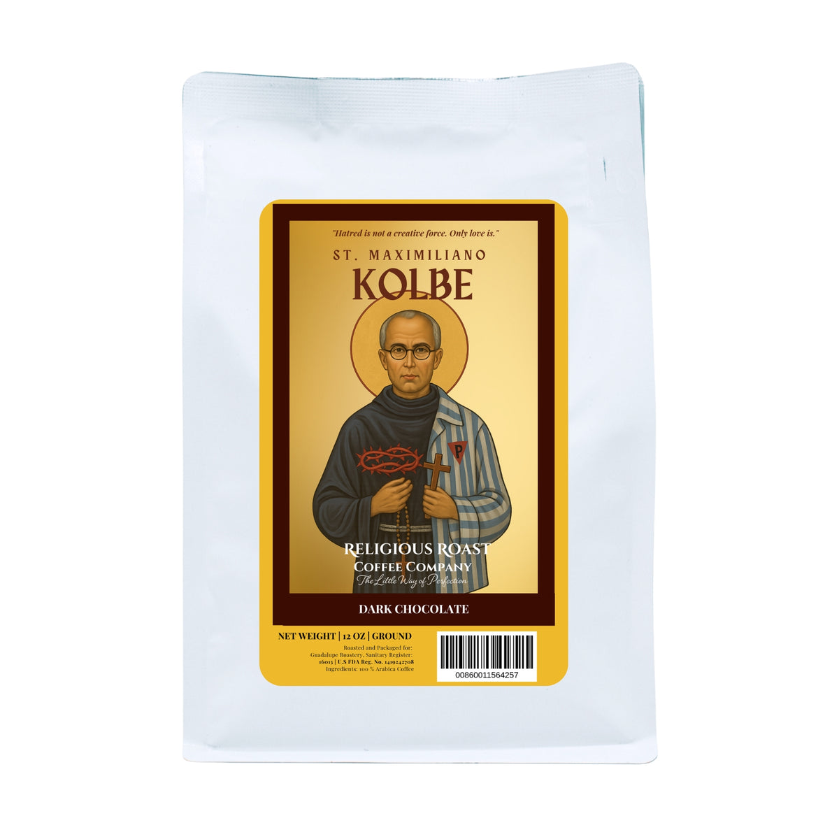 St. Maximiliano Kolbe – Dark Chocolate Coffee – GuadalupeRoastery